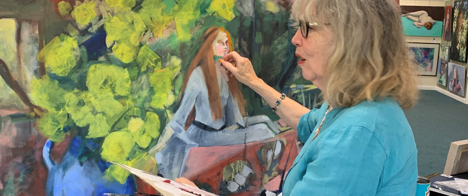 Beverley Fry: Painting Live at Halls Fine Art, Shrewsbury