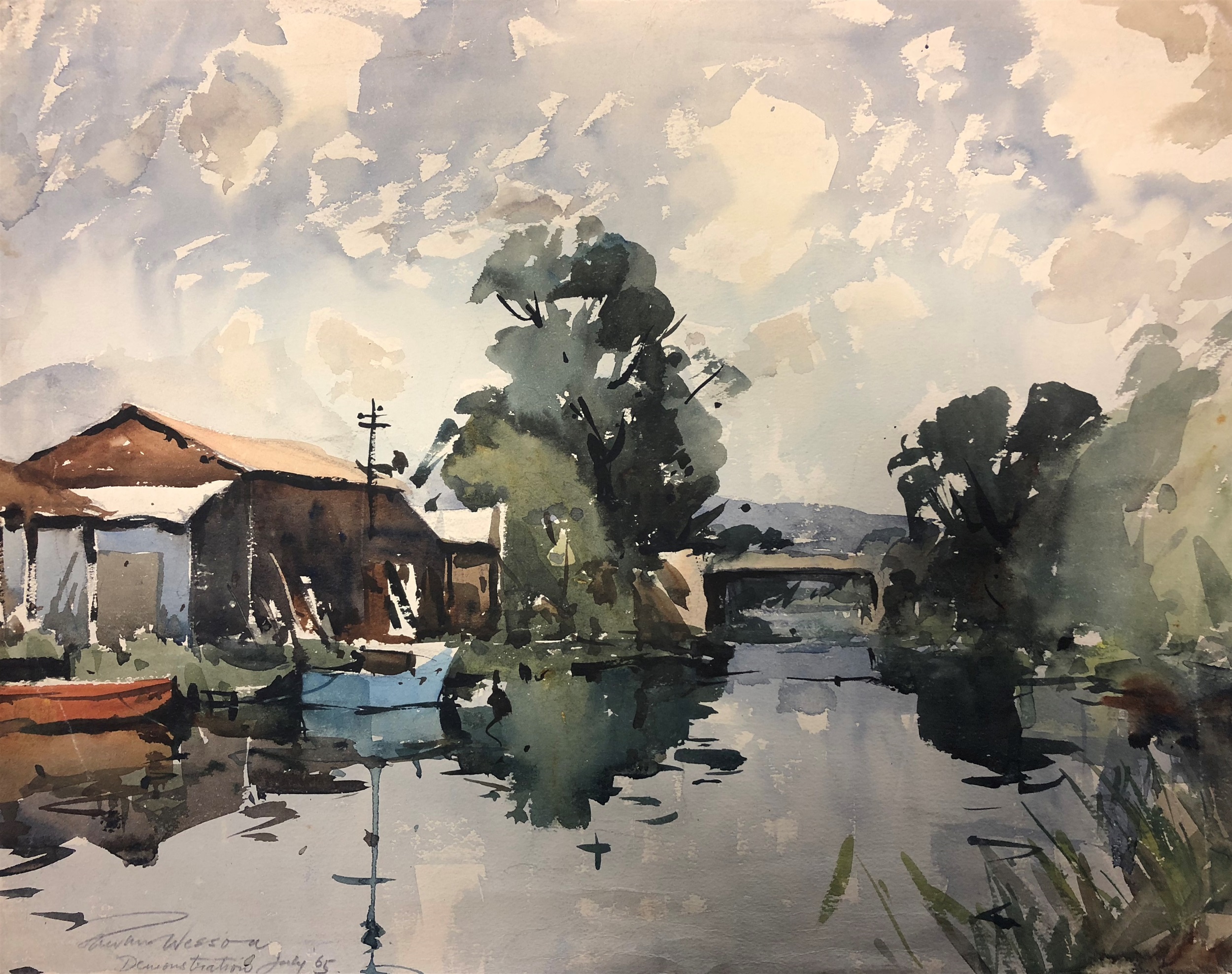 Lot 159 - Edward Wesson, watercolour