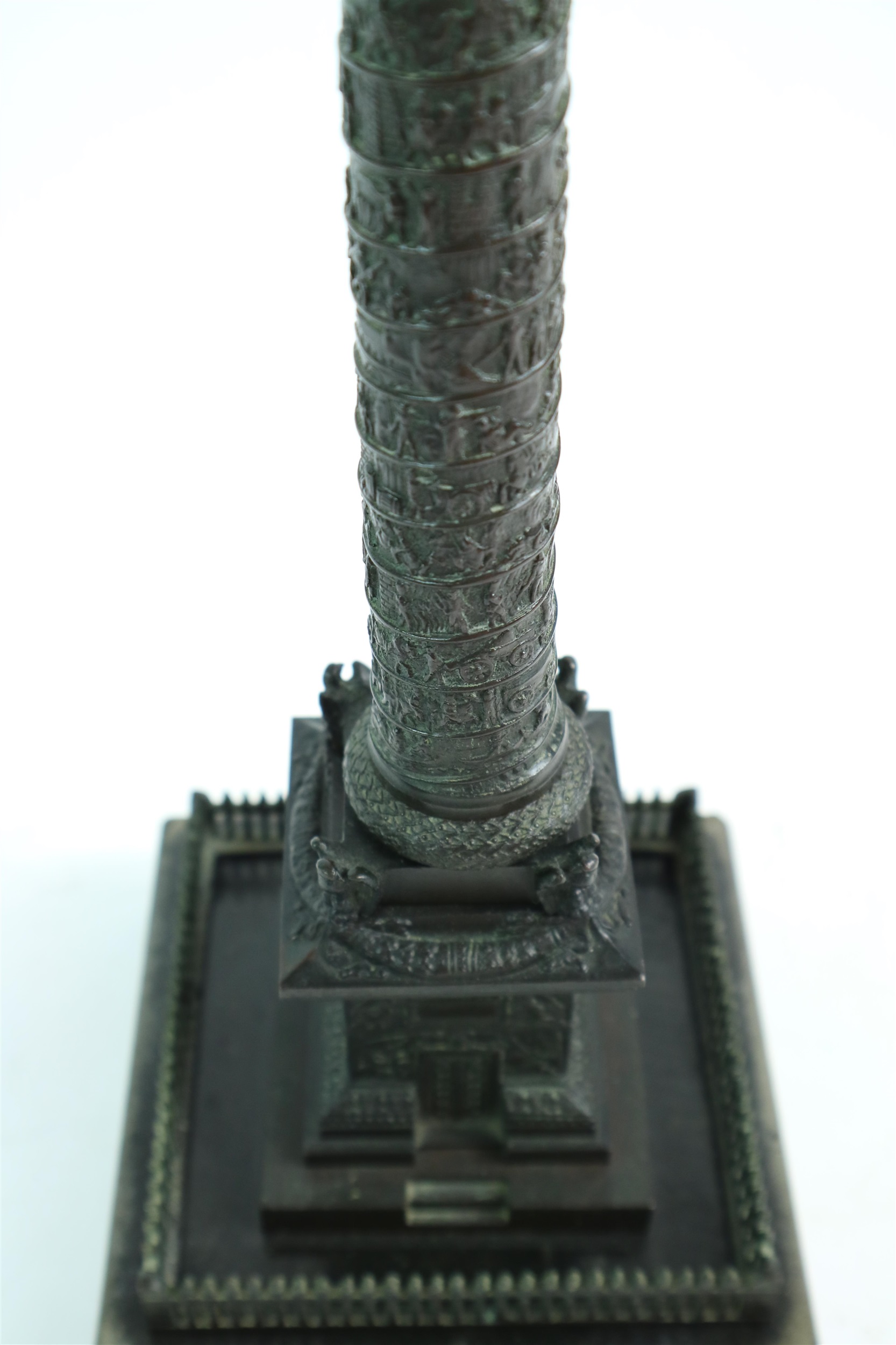 Lot 174 - A grand tour type bronze replica of Trajan's