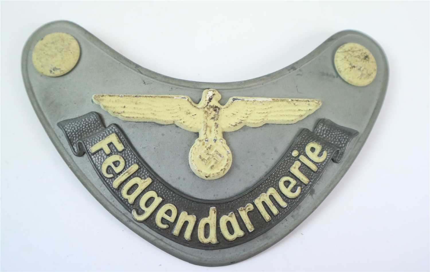 Lot WWII Rare Feldgendarmerie Military Police Gorget With, 59% OFF