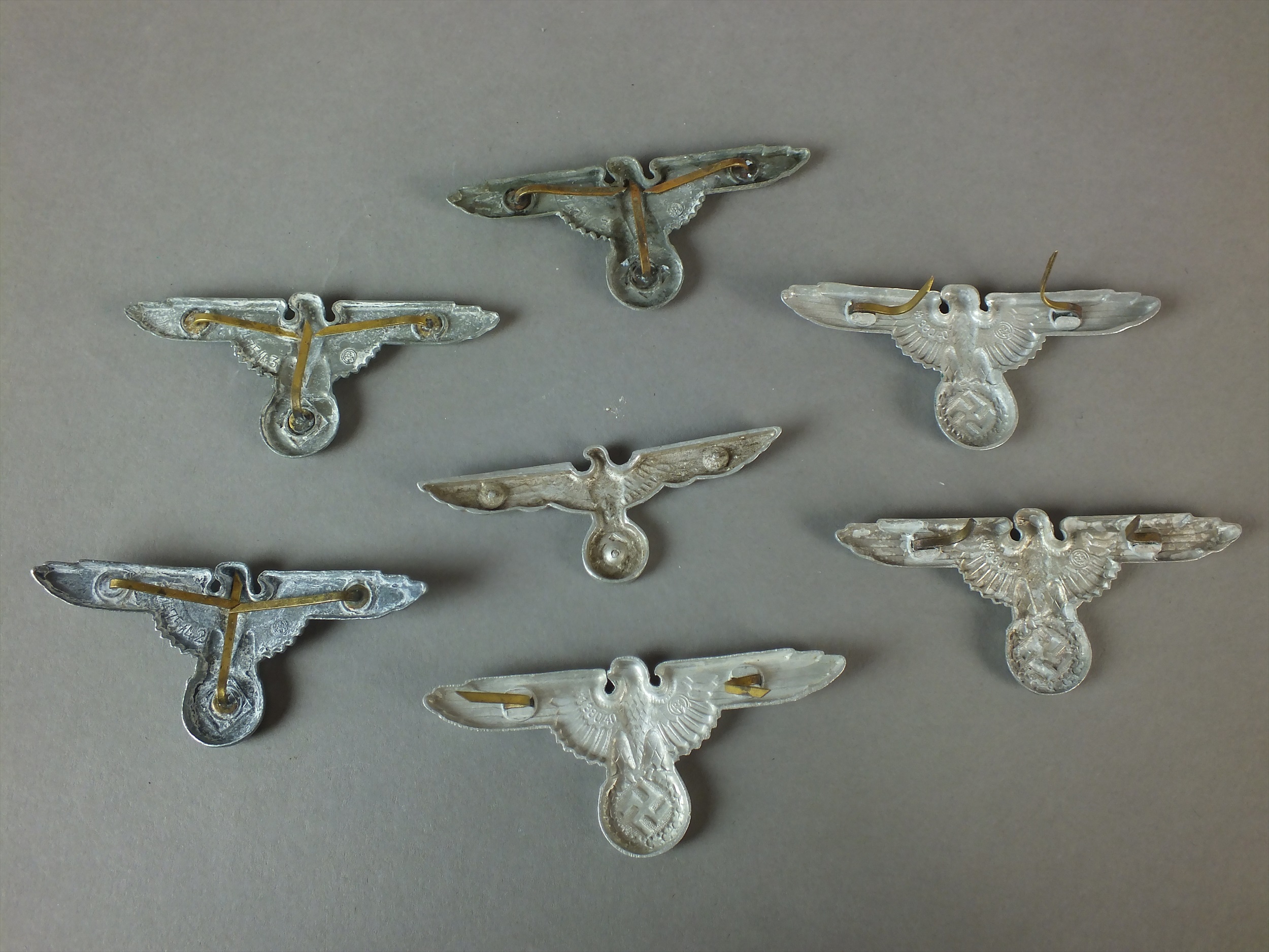 Lot 336 - Reproduction German SS visor cap skulls and