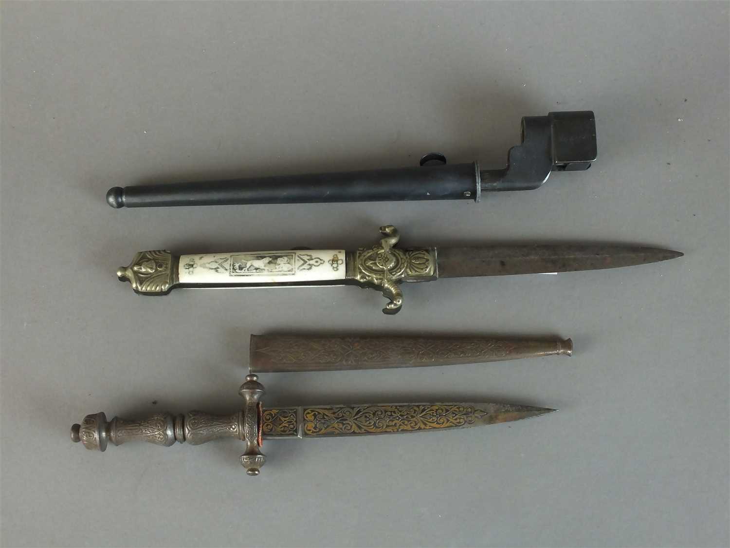 Lot 408 - 19th century Spanish plug bayonet, spike