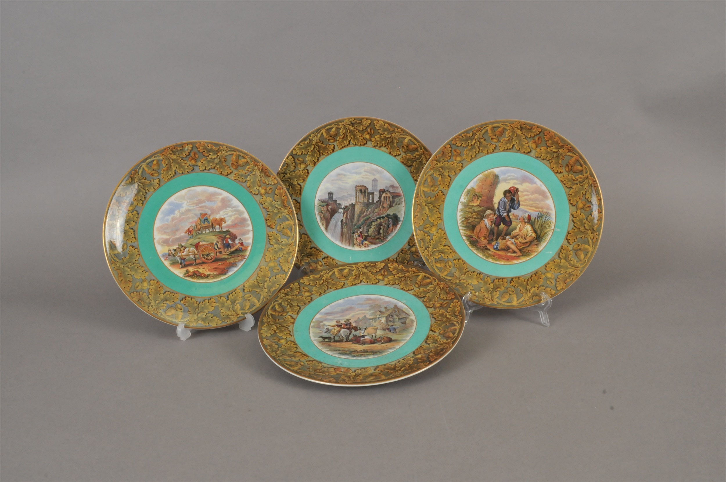 Lot 181 - Four Victorian prattware plates