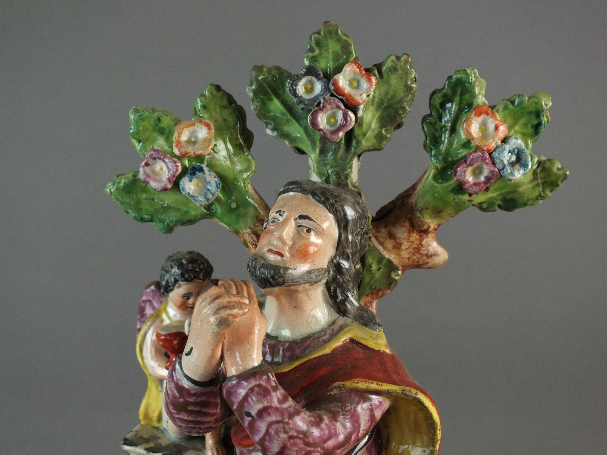 Lot 295 - Obadiah Sherratt pearlware figure of 'Christ'