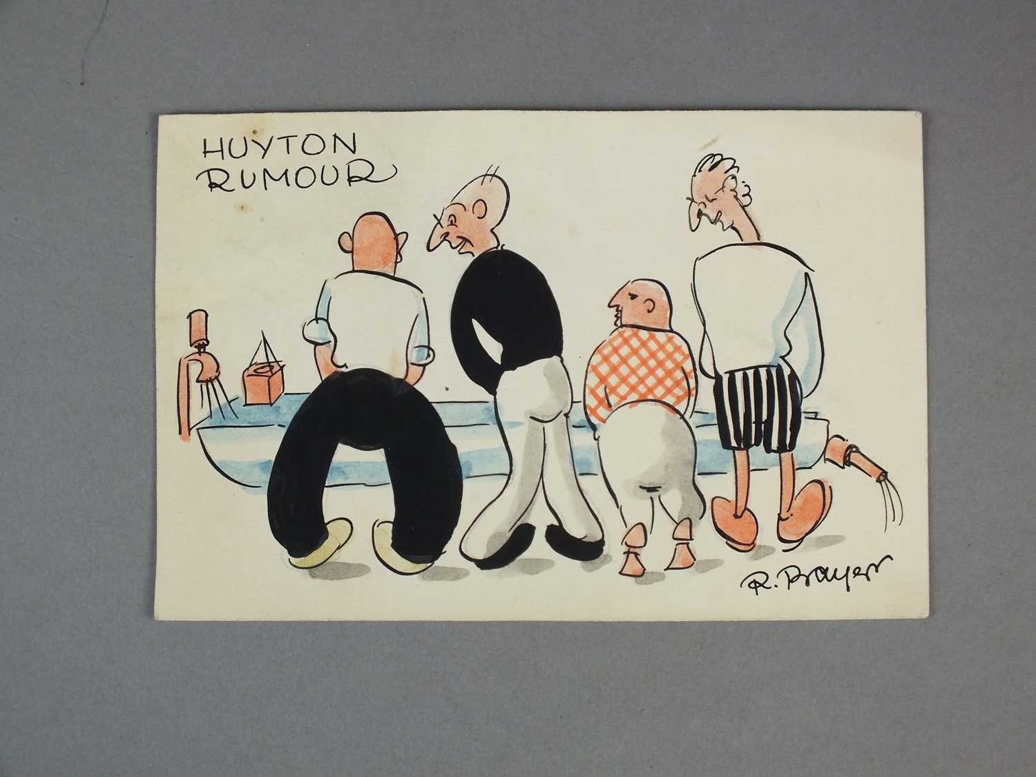 Lot 163 - Eight postcard cartoons illustrated by