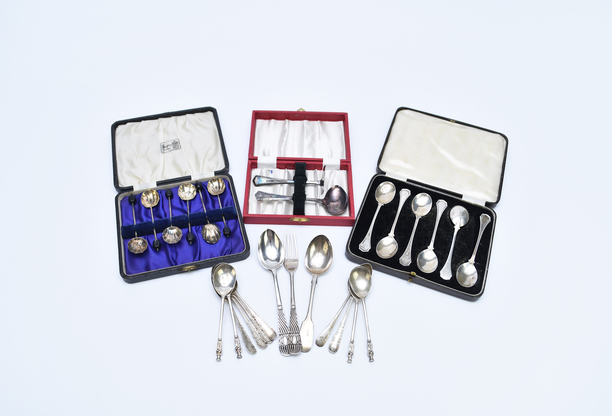 Lot 5 - A collection of silver flatware