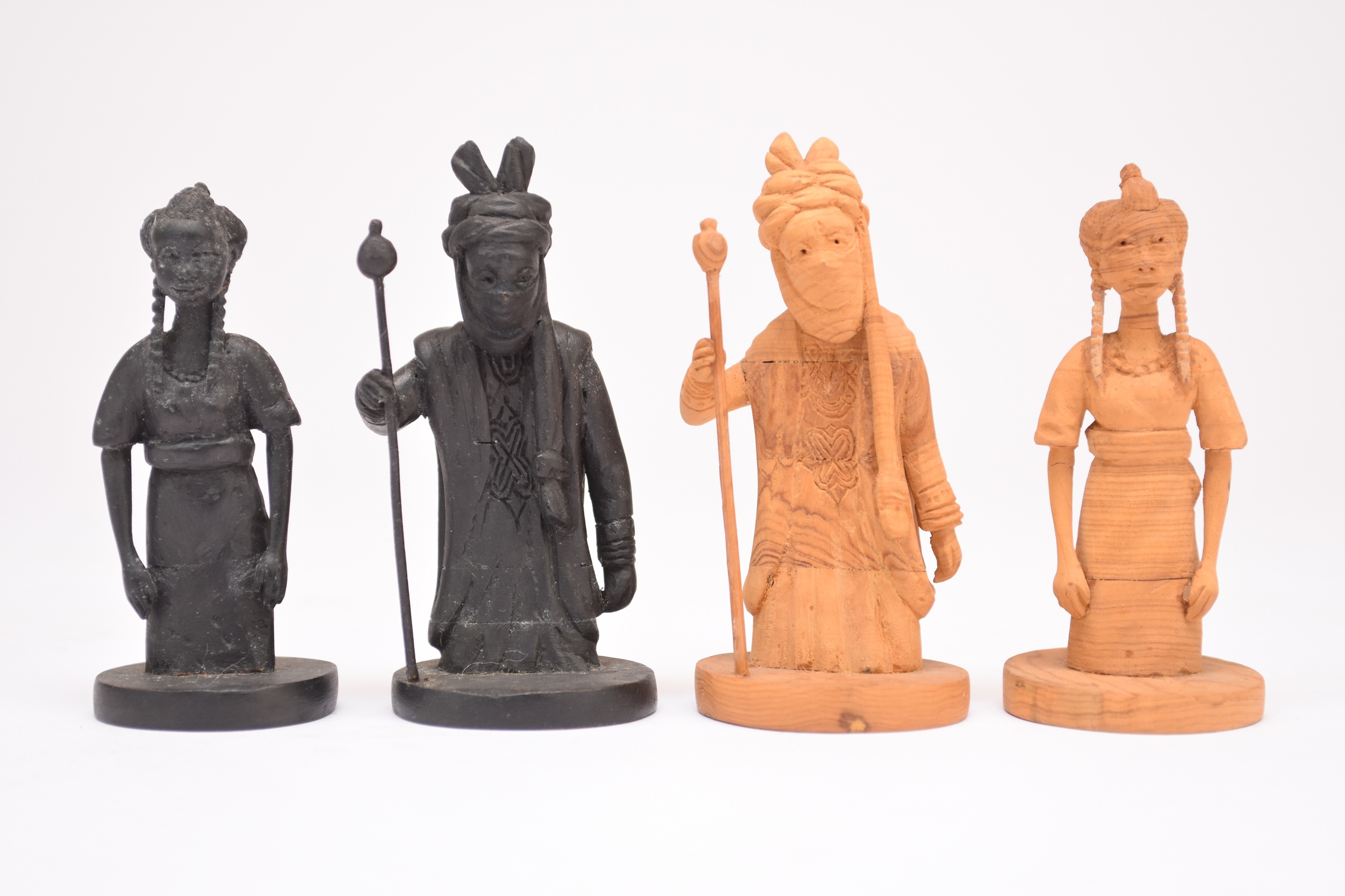 Lot 376 - A Nigerian softwood chess set by