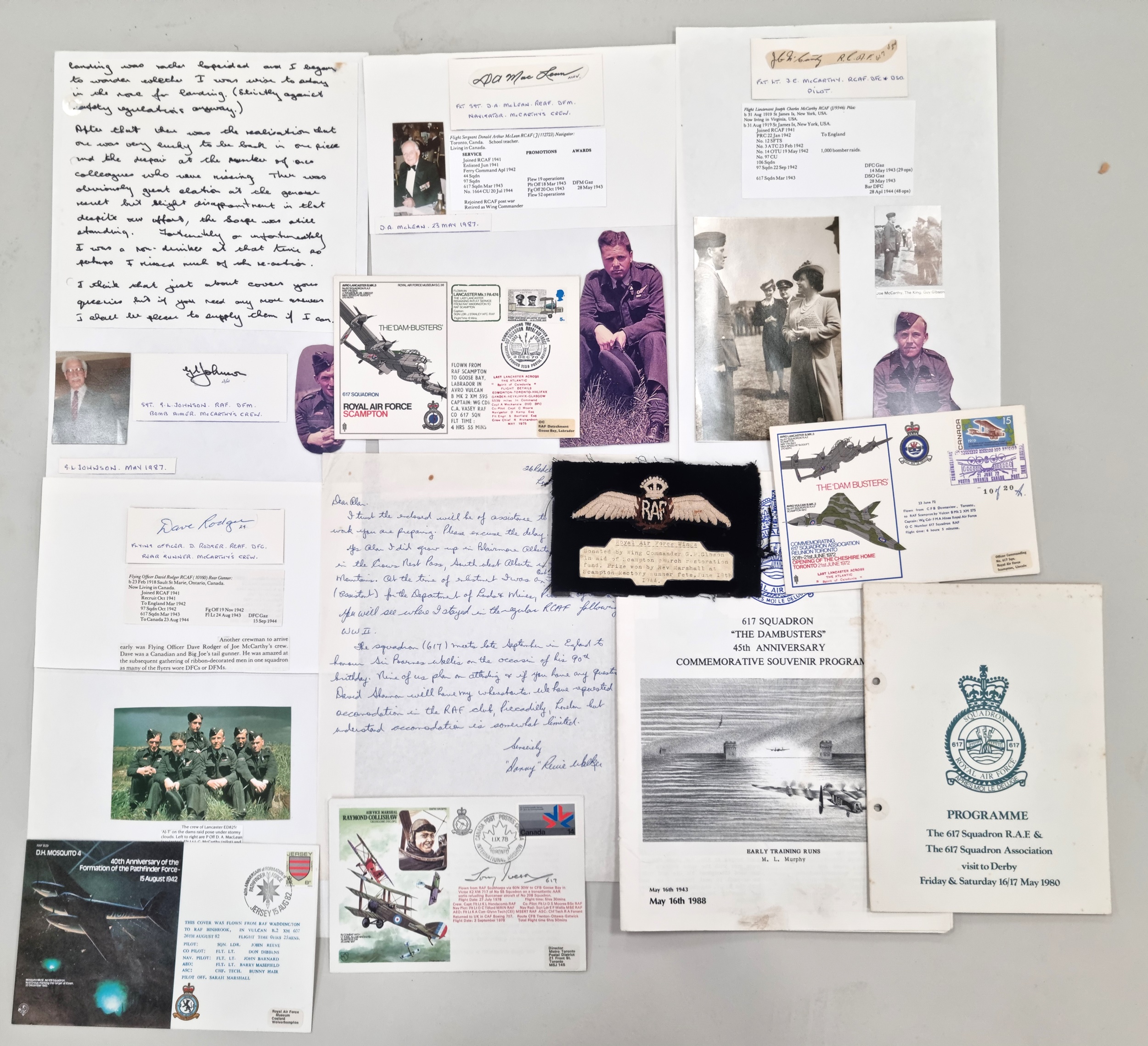 The Dambusters A small collection of signatures,