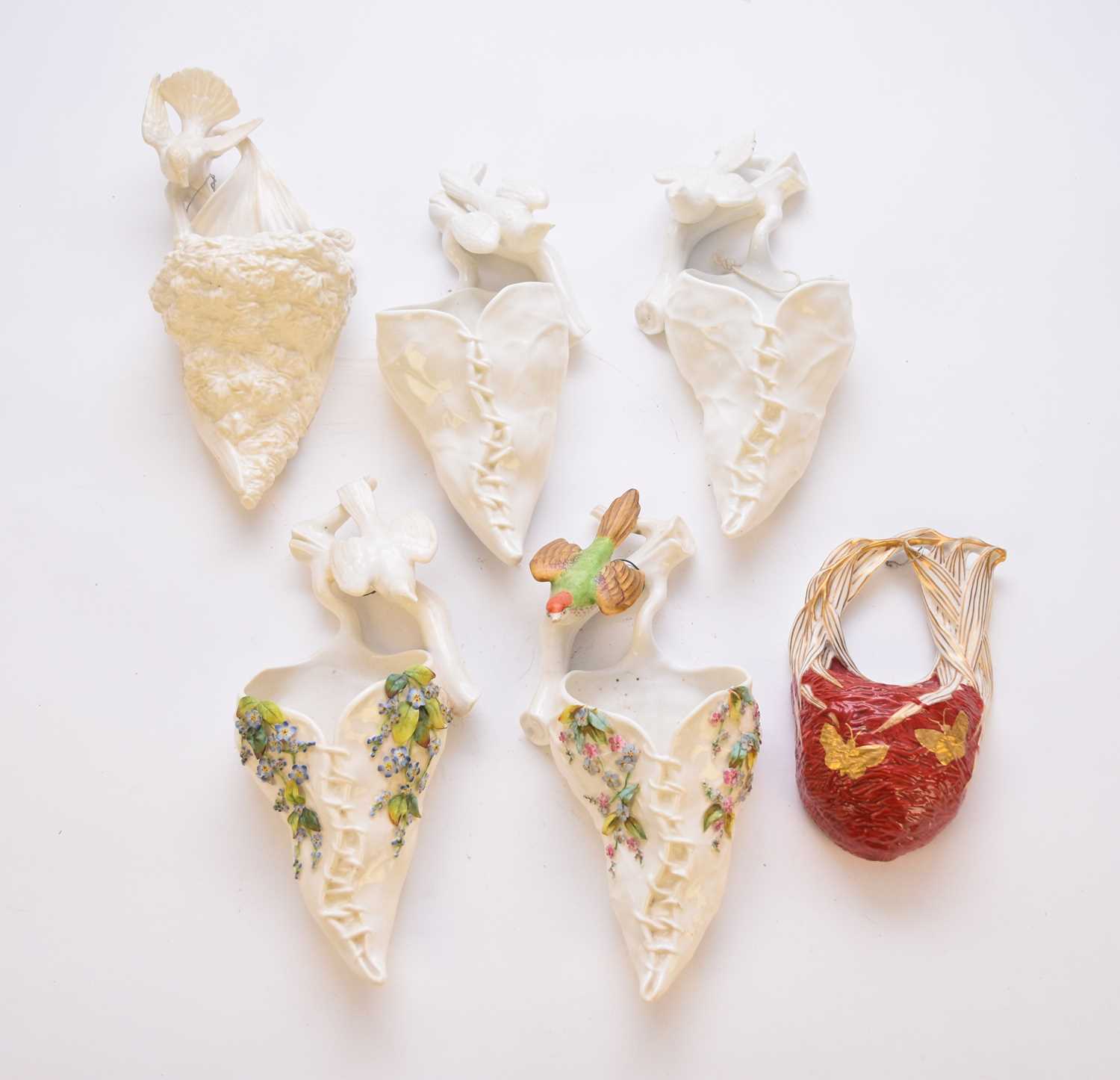 Lot 228 - Twelve assorted Royal Worcester wall pocket