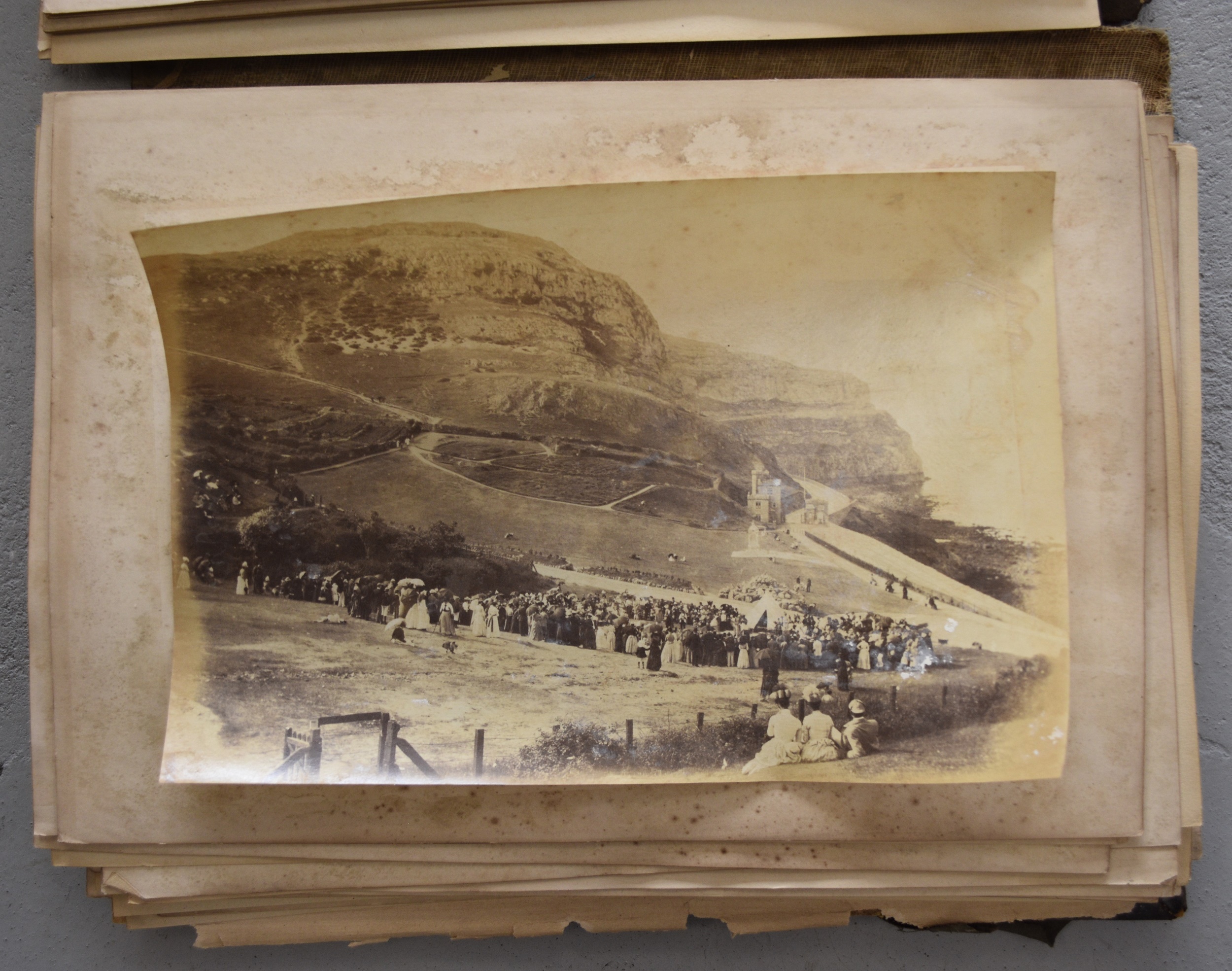 Lot 1032 - PHOTOGRAPH ALBUM of albumen prints, circa