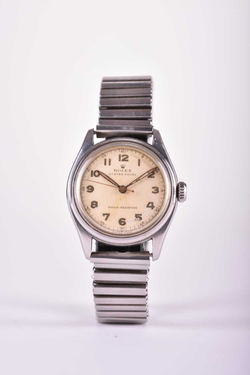 Lot 109 - Rolex: A gentleman's stainless steel Oyster