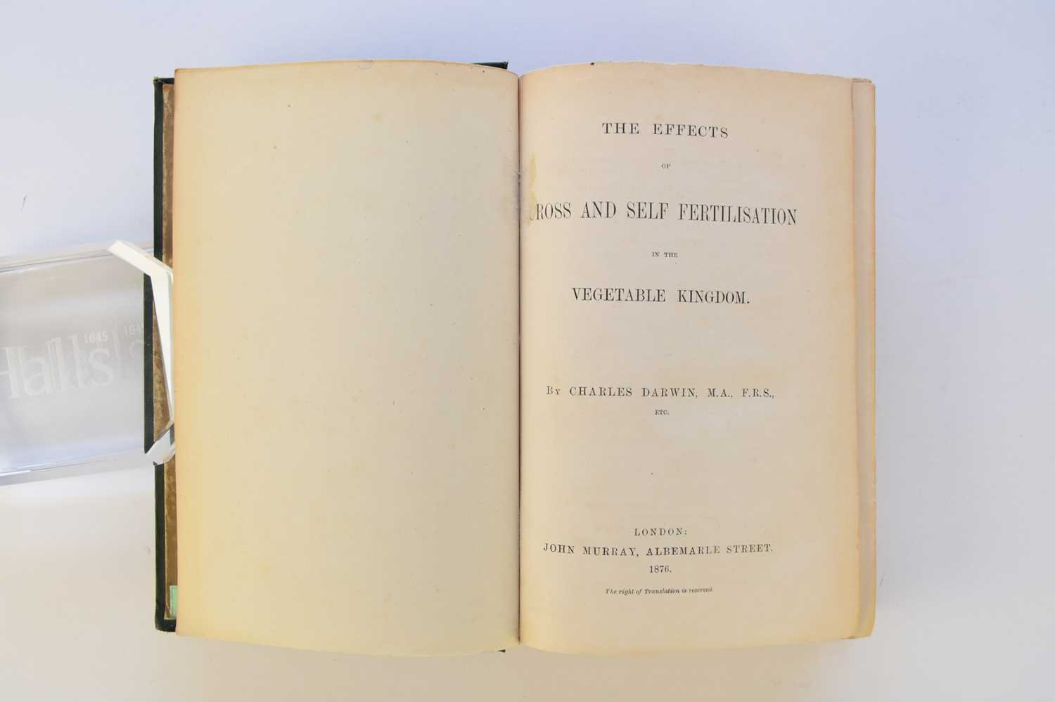 Lot 1003 - DARWIN, Charles, The Effects of Cross and