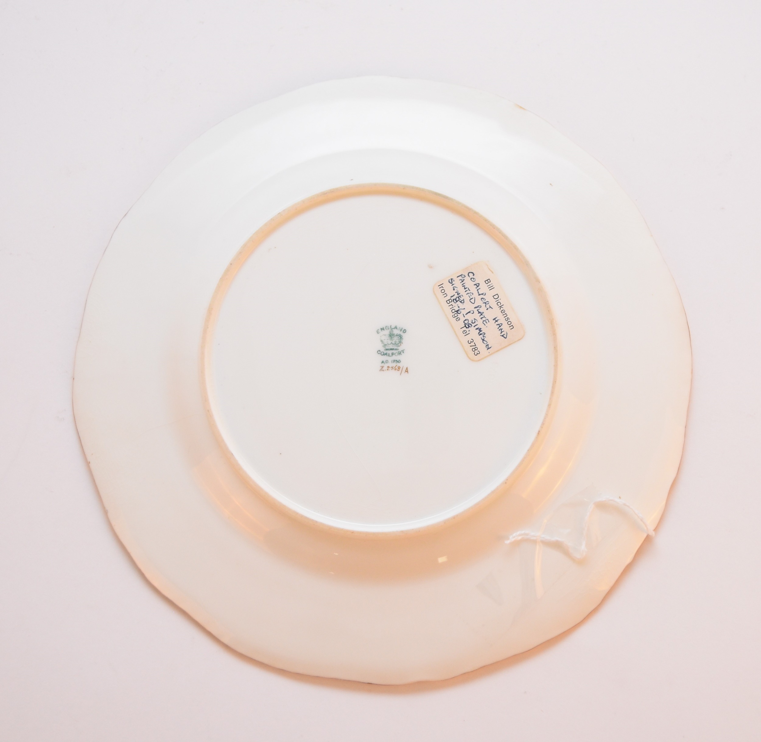 Lot 73 - Coalport plate by Percy Simpson, early 20th