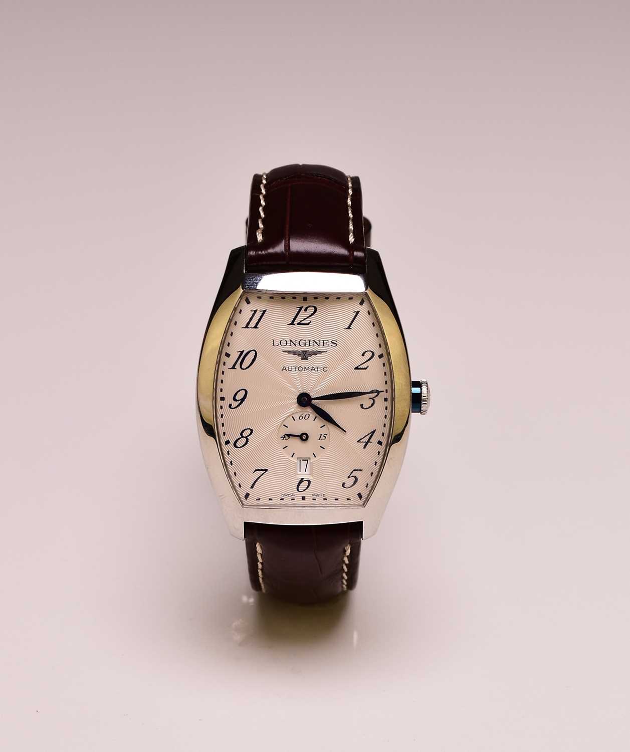Lot 351 - Longines: A gentleman's stainless steel