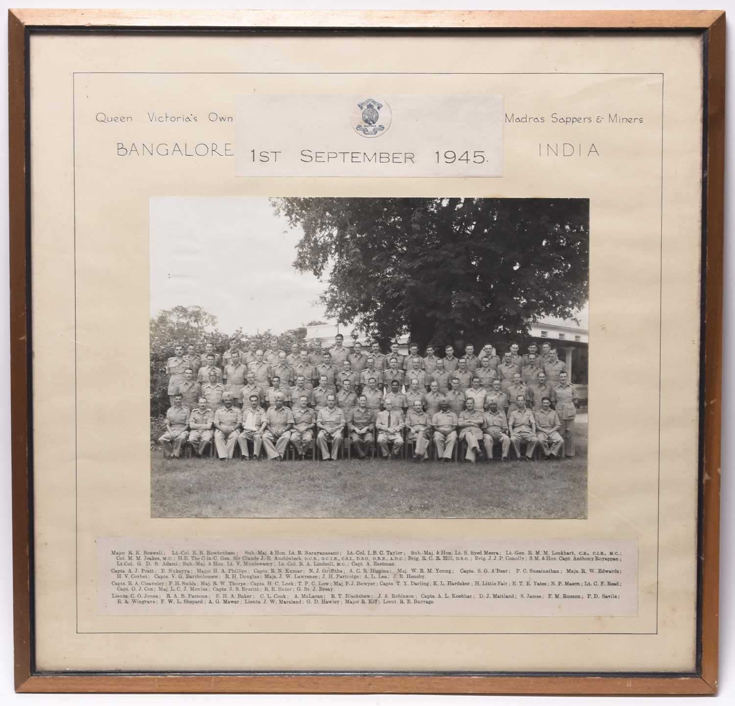 Lot 122 - Regimental portrait of QVO Indian Madras