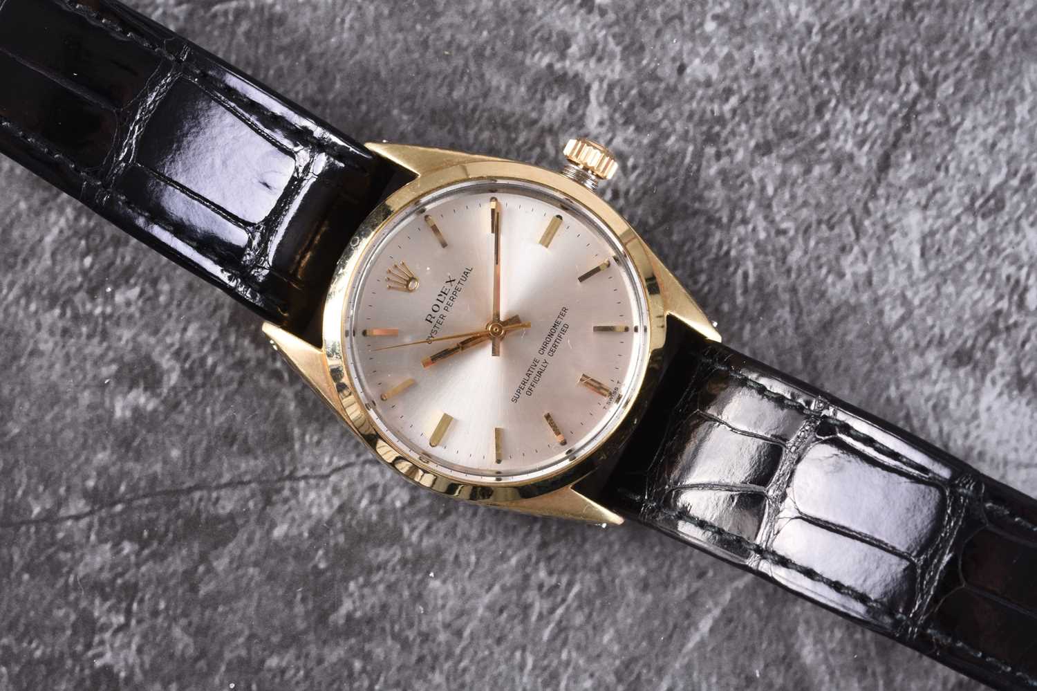 Lot 381 - Rolex: A gentleman's gold capped Oyster