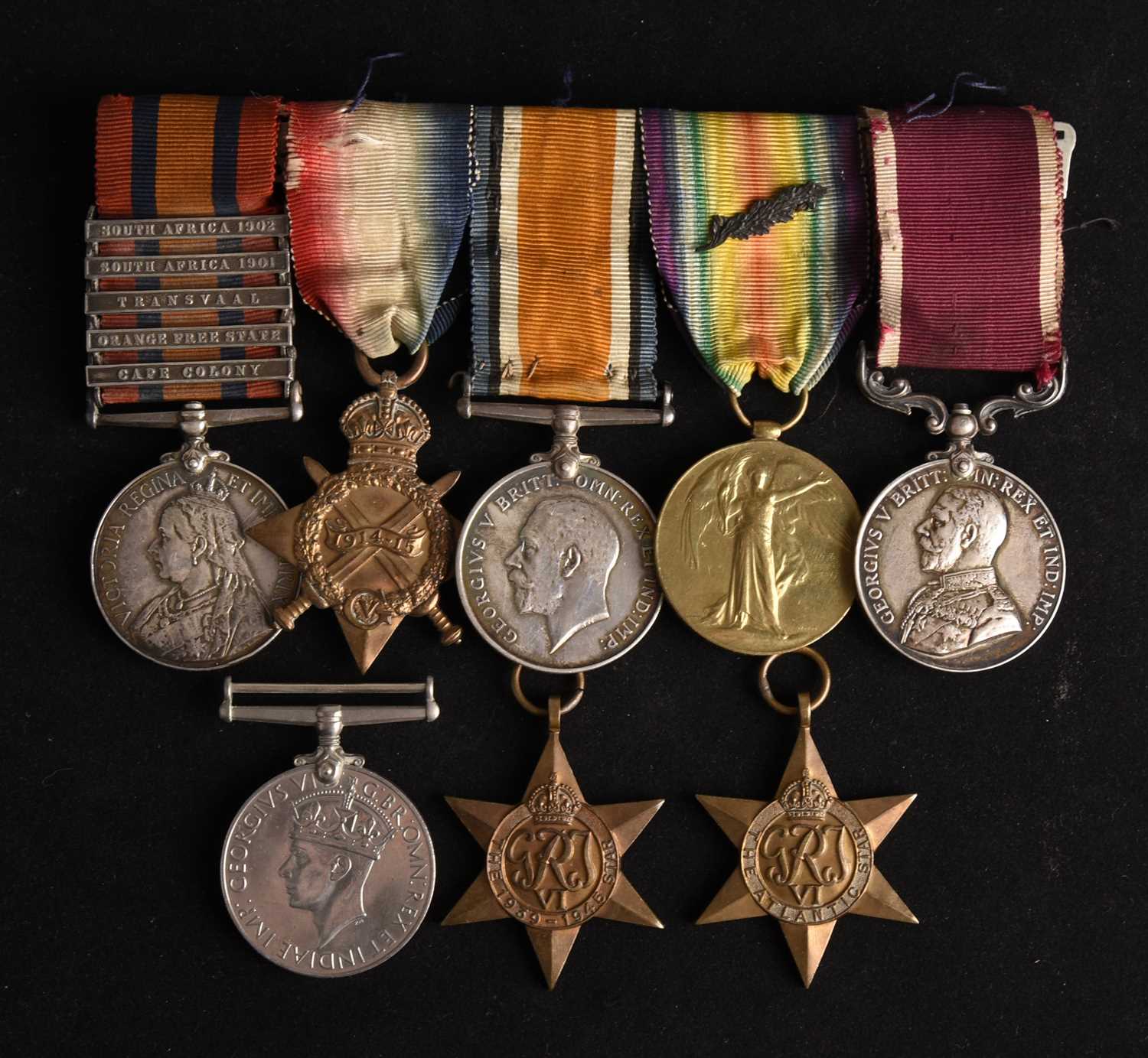 Lot 148 - Family Medal Group — Boer War/WW1 and WW2