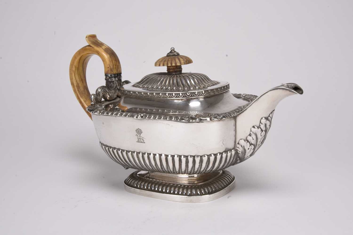 Lot 137 - A George III silver teapot