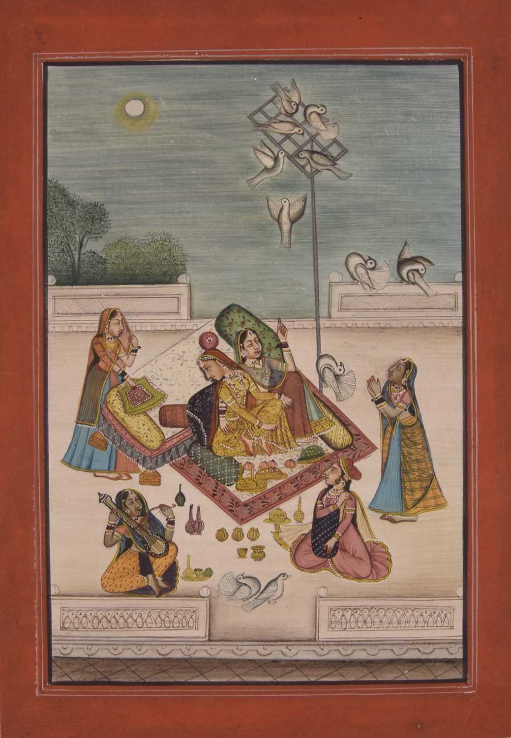 Lot 32 - Four Indian miniature paintings, Mughal, 19th