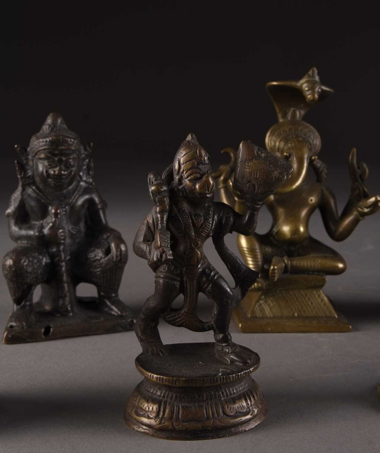 Lot 7 - An assembled group of Indian bronze figures of