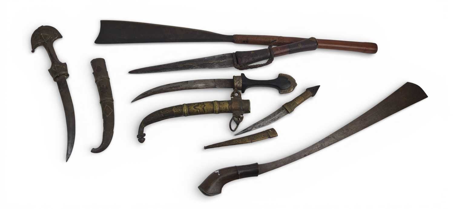 Lot 160 - A group of edged weapons, including Middle