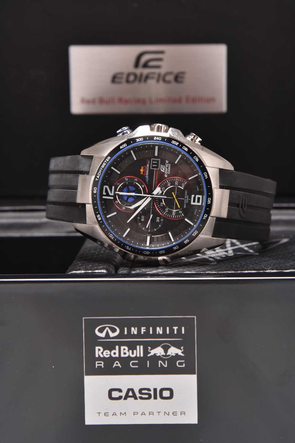 Lot 320 - Casio: A gentleman's Ediface Red Bull Racing