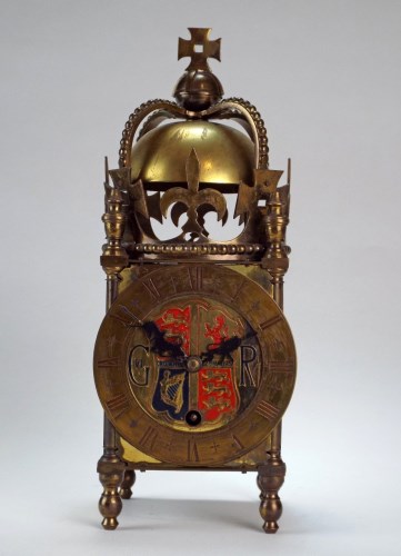 Lot 184 - A commemorative brass lantern clock, the 4