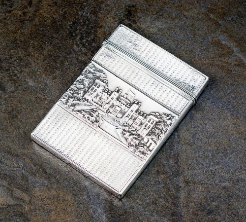 Lot 119 - A Victorian silver double sided castle top